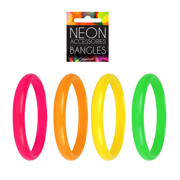 80's Neon Bangles Neon Pink, Orange, Yellow and Green – Festival Outlet UK